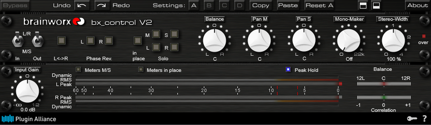 569．有料プラグイン Brainworx社のbx_control V2使ってみよう♪ ～MS処理ほか～ | SSS／がらくてぃっく＝すぺぇす