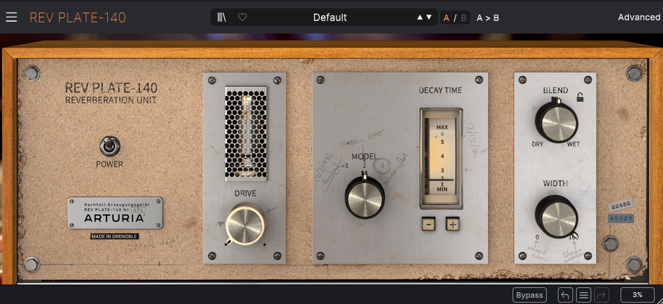 819．ARTURIA社のRev PLATE-140を使ってみよう♪ ～リバーブ～ 有料プラグイン | SSS／がらくてぃっく＝すぺぇす