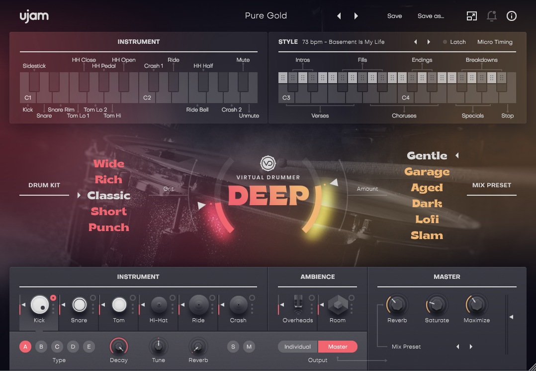 854．UJAM社のVirtual Drummer DEEPを使ってみよう♪ ～ドラム音源～ 有料プラグイン | SSS／がらくてぃっく＝すぺぇす