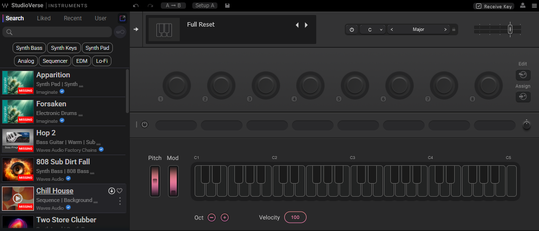 958．WAVES社のStudio Verse Instrumentsを使ってみよう♪ ～インストゥルメントチェーン～ 無料プラグイン | SSS／がらくてぃっく＝すぺぇす